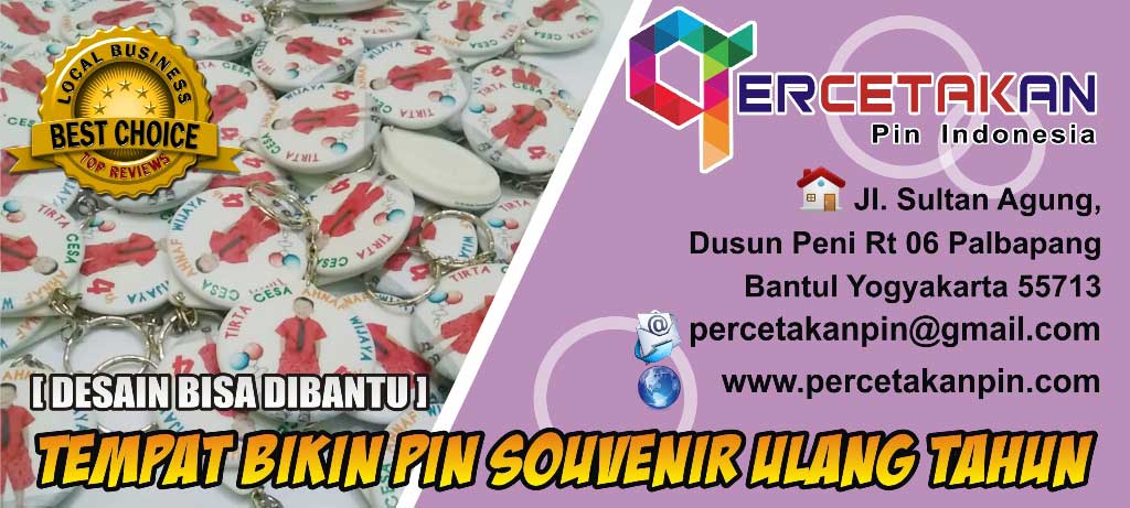 Tempat Cetak Pin di Kasihan | PERCETAKAN PIN